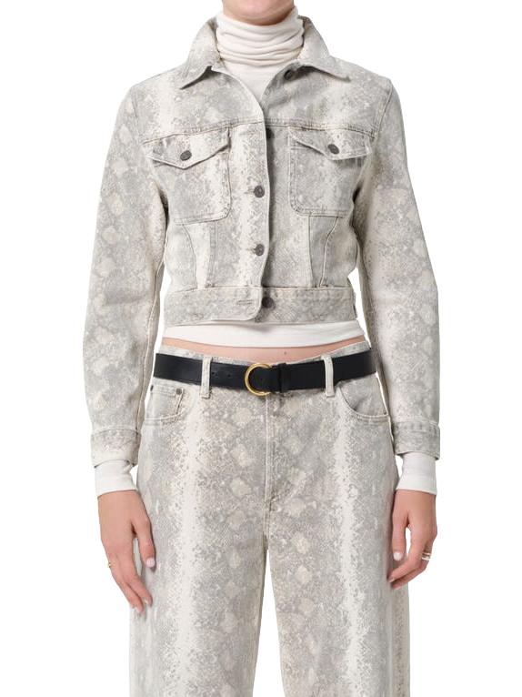 CITIZENS OF HUMANITY Charisse Shrunken Denim Trucker Jacket